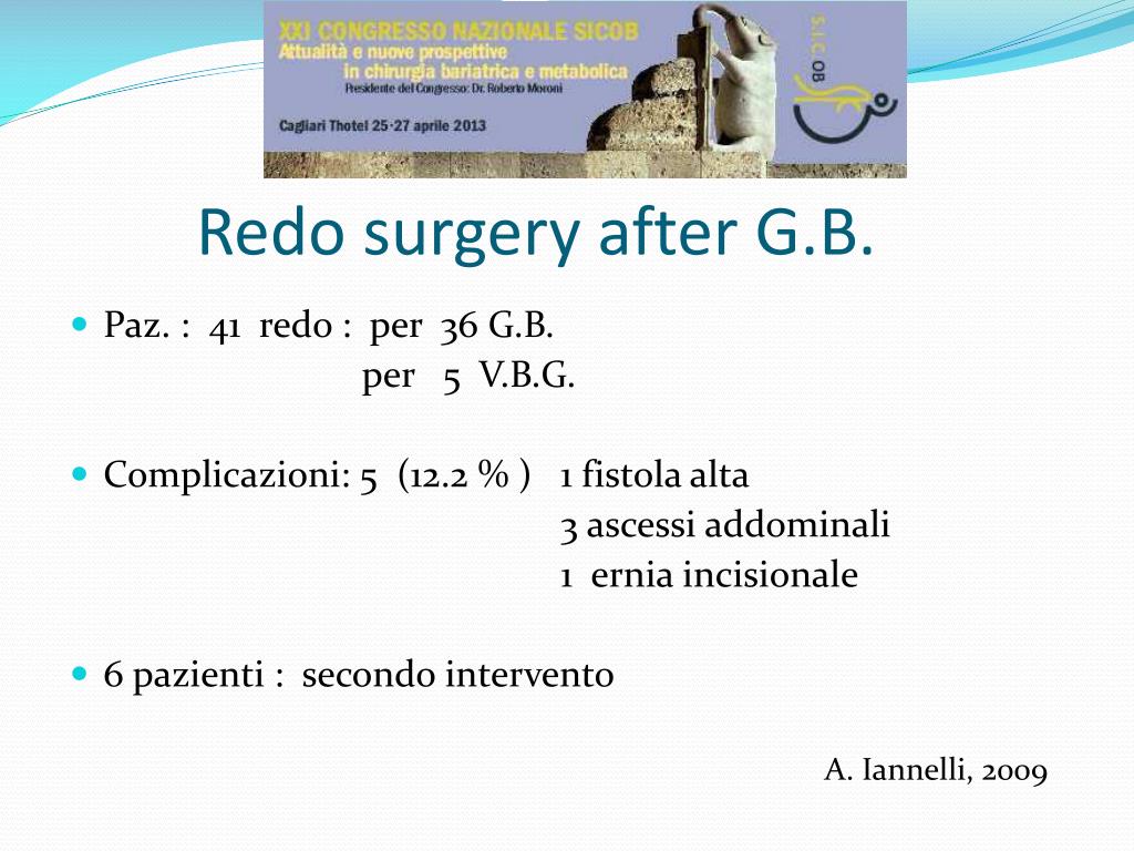 PPT - Redo surgery dopo gastric banding : tempo unico o intervento ...