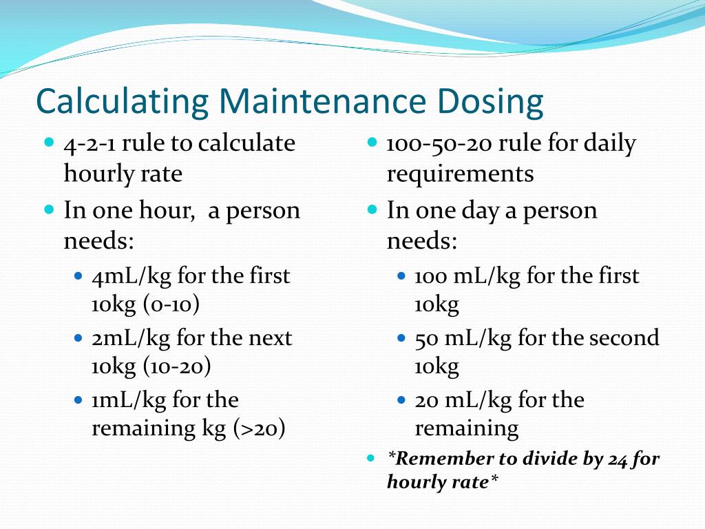 Iv maintenance fluid calculator - navvir Iv maintenance fluid calculator - navvir