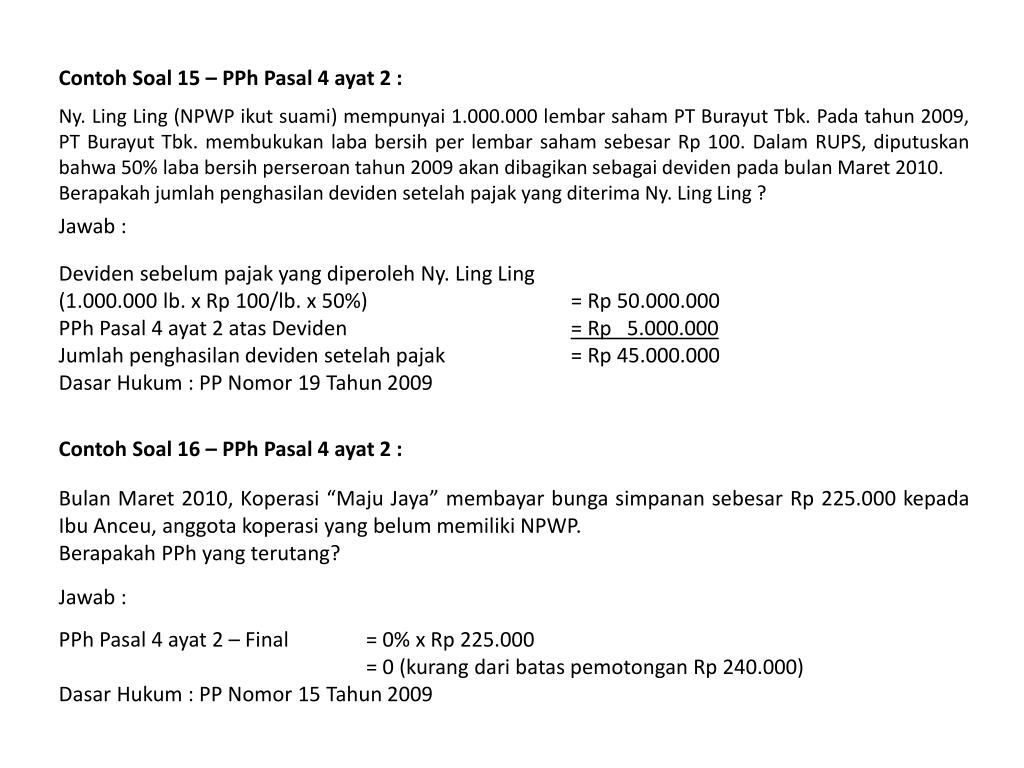 Contoh Perhitungan Pph Pasal 4 Ayat 2 - Homecare24 Contoh Perhitungan Pph Pasal 4 Ayat 2 - Homecare24