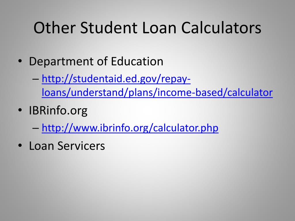 PPT - Federal Student Loan Repayment Strategies PowerPoint Presentation ...