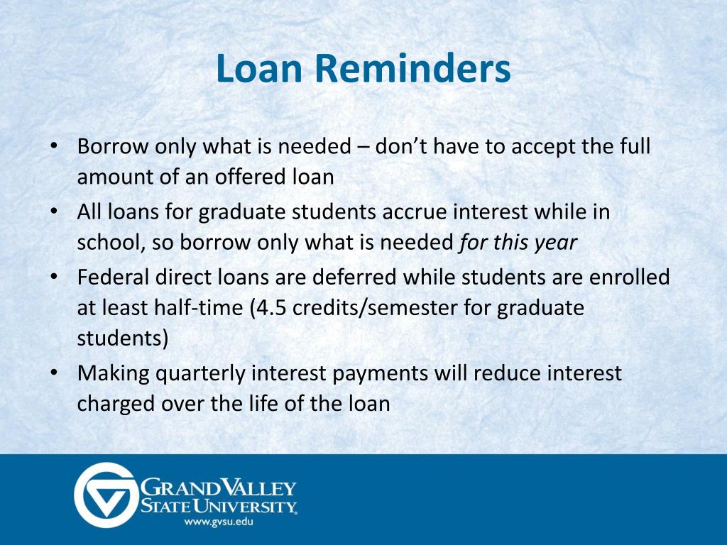 PPT - Financial Aid and Loan Repayment for Graduate Students PowerPoint ...