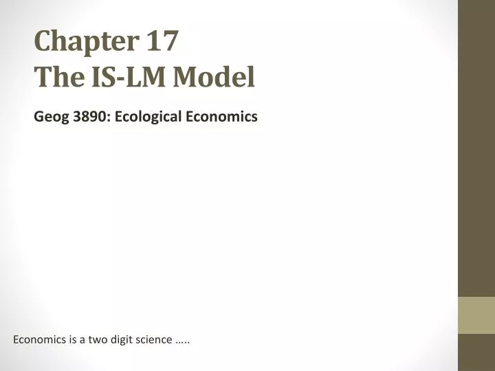 PPT - Chapter 17 The IS-LM Model PowerPoint Presentation, free download ...