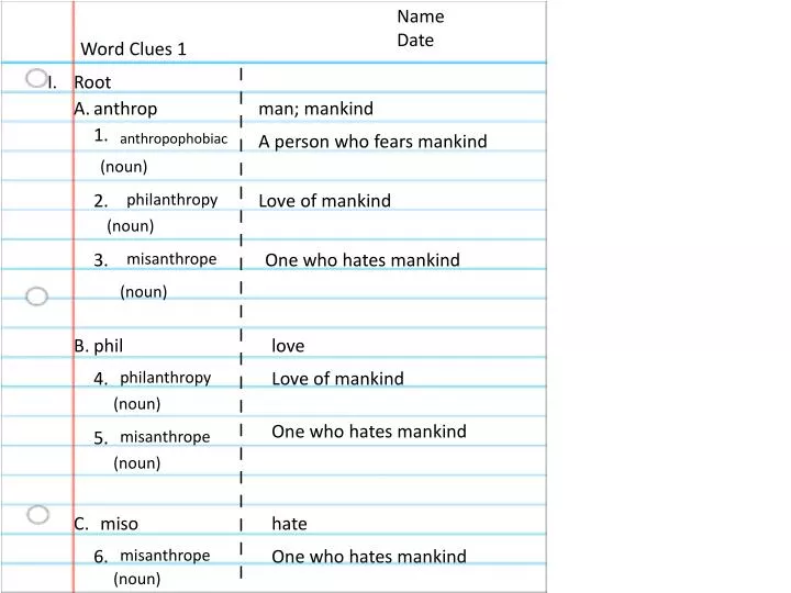 PPT - Word Clues 1 PowerPoint Presentation, free download - ID:2361572