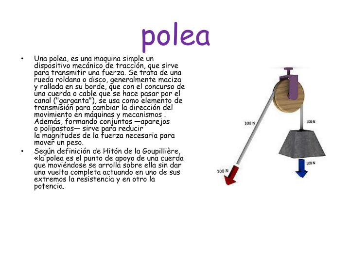 PPT - Poleas y tipos de poleas PowerPoint Presentation - ID:2361616