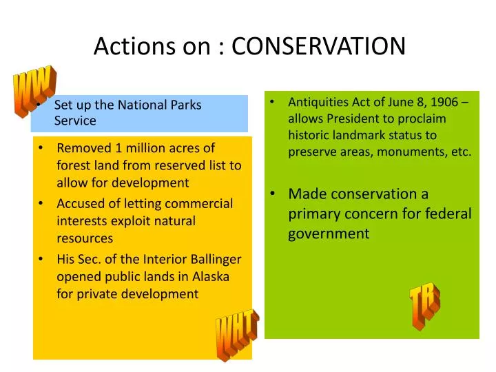 PPT - Actions on : CONSERVATION PowerPoint Presentation, free download ...