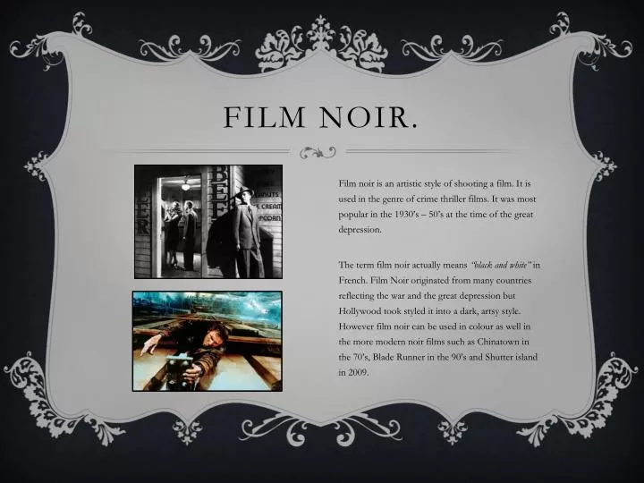 PPT - Film Noir. PowerPoint Presentation, free download - ID:2362483