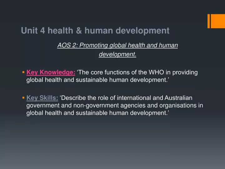 PPT - Unit 4 health & human development PowerPoint Presentation, free ...