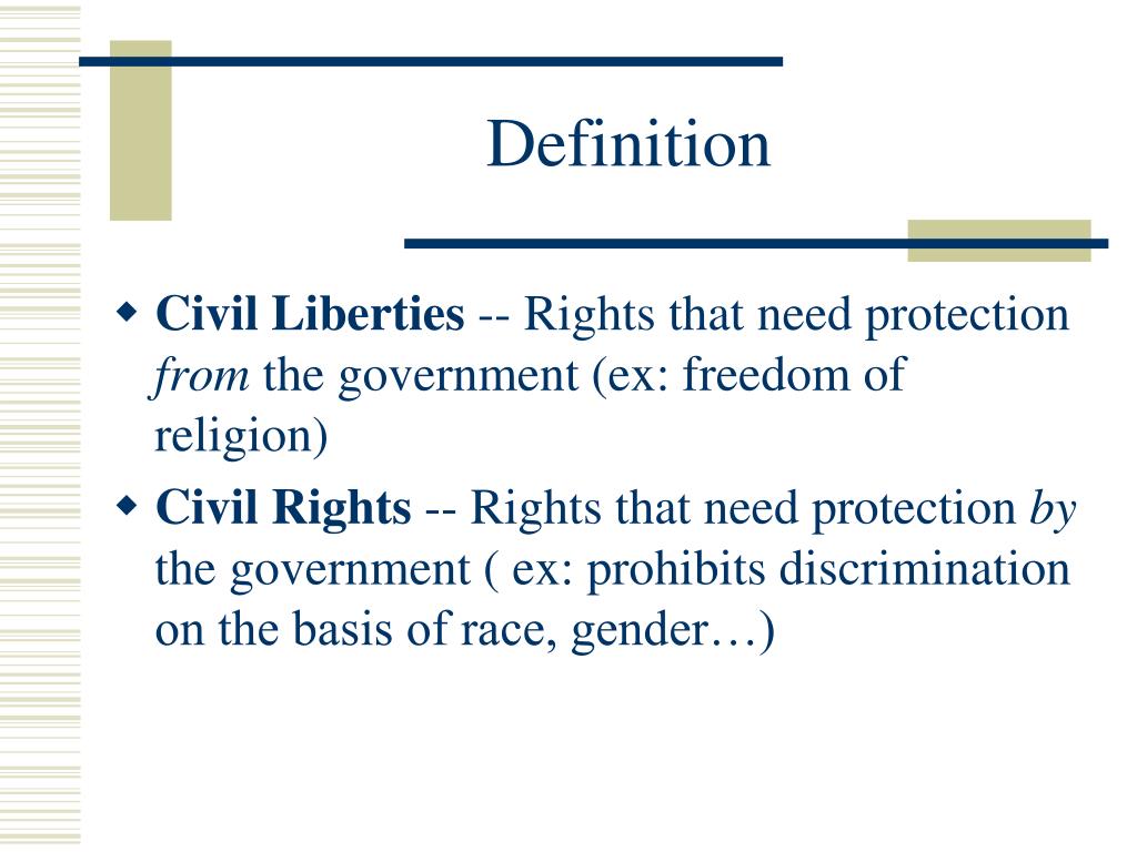 PPT - Civil Liberties & Civil Rights PowerPoint Presentation, free ...
