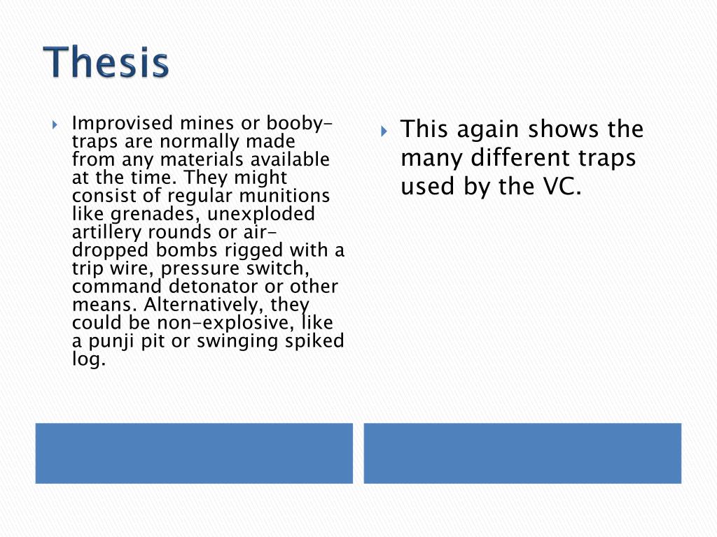 PPT - Booby Traps used in the Vietnam War PowerPoint Presentation, free ...