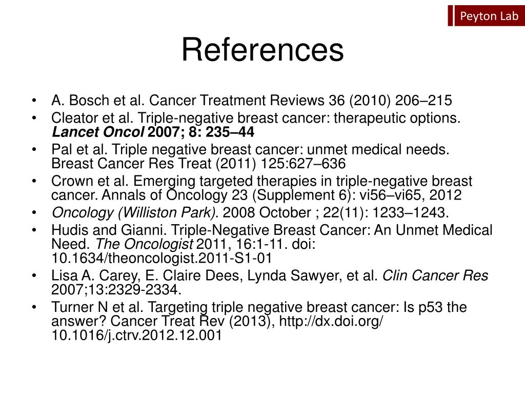 PPT - Chemotherapeutic Treatment Options for Triple Negative Breast ...