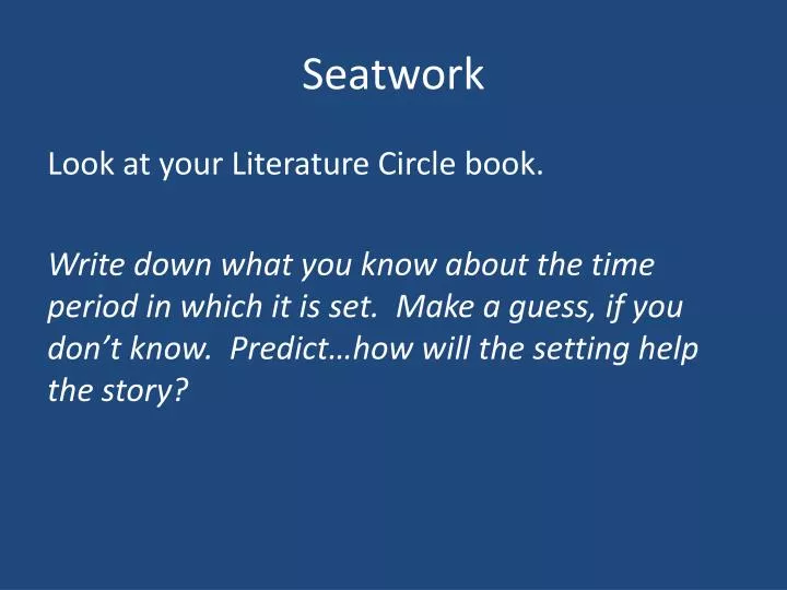 PPT - Seatwork PowerPoint Presentation, free download - ID:2364630