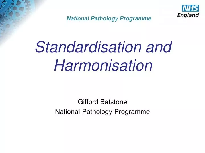 PPT - Standardisation and Harmonisation PowerPoint Presentation, free ...