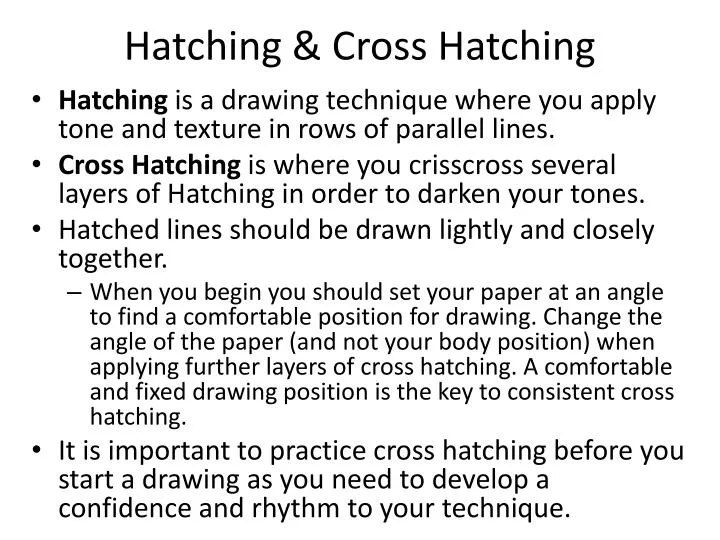 PPT - Hatching & Cross Hatching PowerPoint Presentation, free download ...