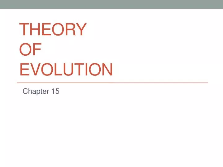 Ppt Theory Of Evolution Powerpoint Presentation Free Download Id
