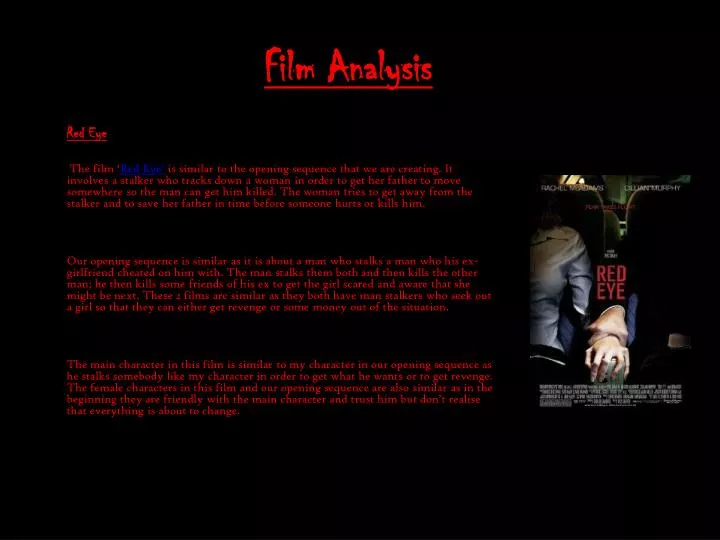 PPT - Film Analysis PowerPoint Presentation, free download - ID:2365972