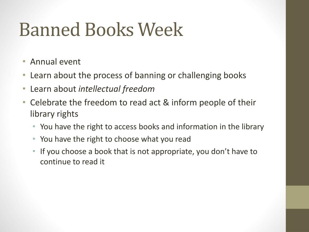 PPT - Banned Books Week September 24 th – October 1 st PowerPoint ...