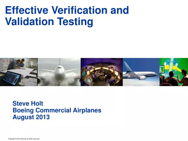 PPT - Effective Verification and Validation Testing PowerPoint ...
