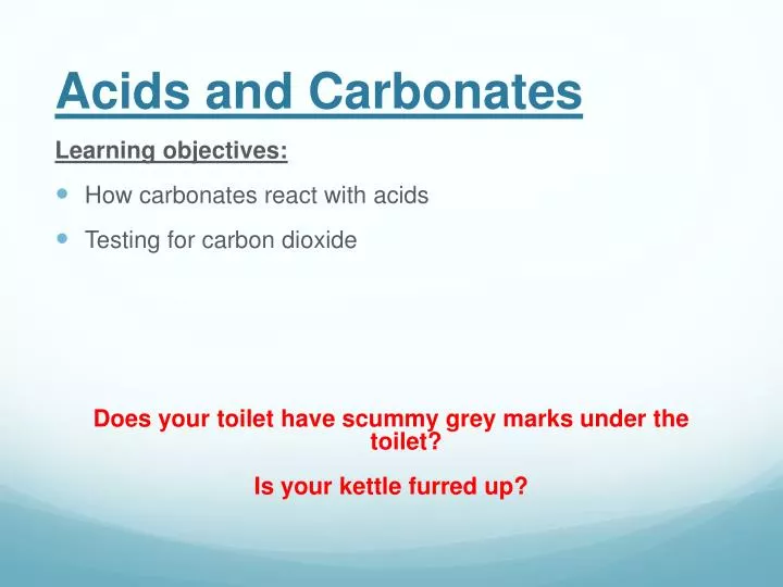 PPT - Acids and Carbonates PowerPoint Presentation, free download - ID ...