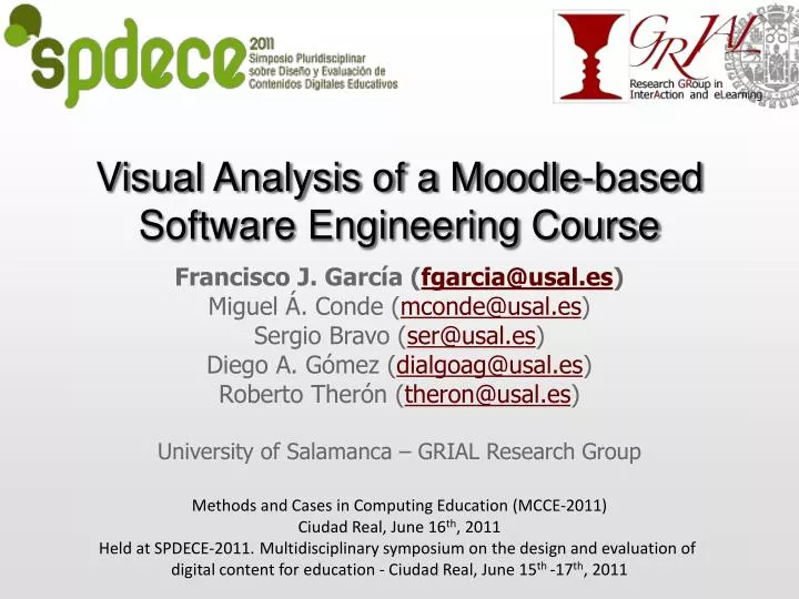 Ppt Visual Analysis Of A Moodle Based Software Engineering Course