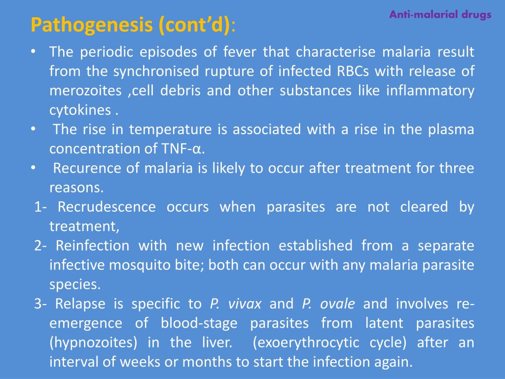 PPT - Drugs Used in Treatment of Malaria PowerPoint Presentation, free ...