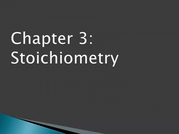 PPT - Chapter 3: Stoichiometry PowerPoint Presentation, free download ...