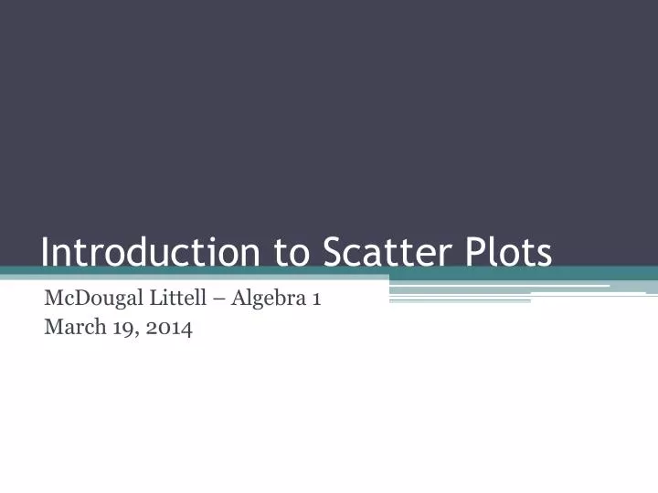 Ppt Introduction To Scatter Plots Powerpoint Presentation Free