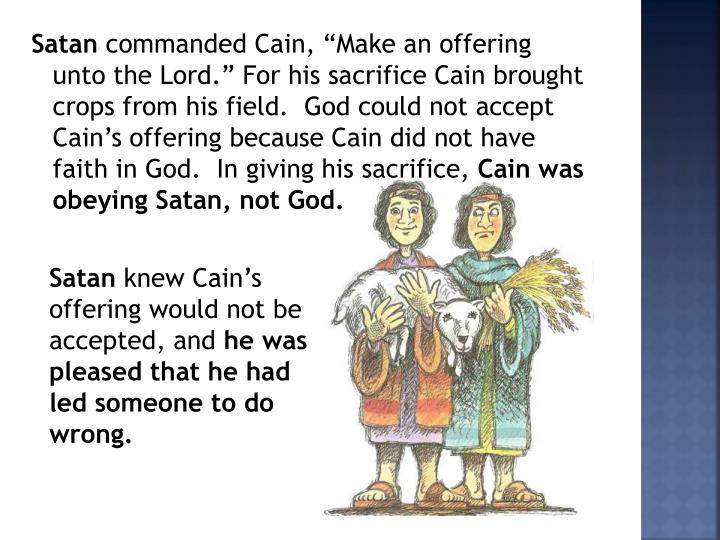 PPT - Adam and Eve and their family offered sacrifices PowerPoint ...