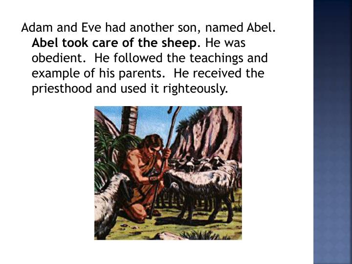 PPT - Adam and Eve and their family offered sacrifices PowerPoint ...