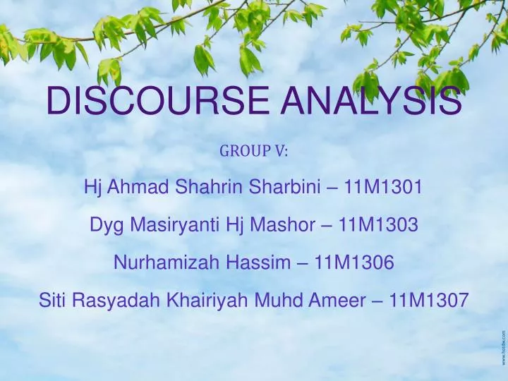 PPT - DISCOURSE ANALYSIS PowerPoint Presentation, free download - ID:2369724