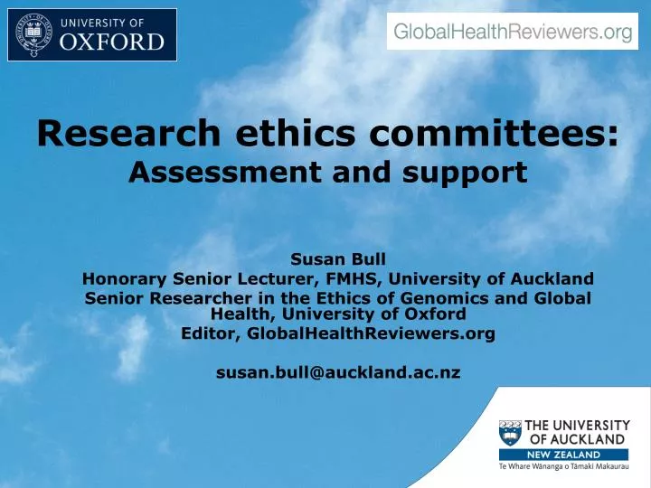 PPT - Research ethics committees: Assessment and support PowerPoint Presentation - ID:2369903