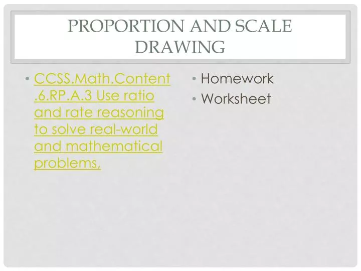 PPT - Proportion and scale drawing PowerPoint Presentation, free ...