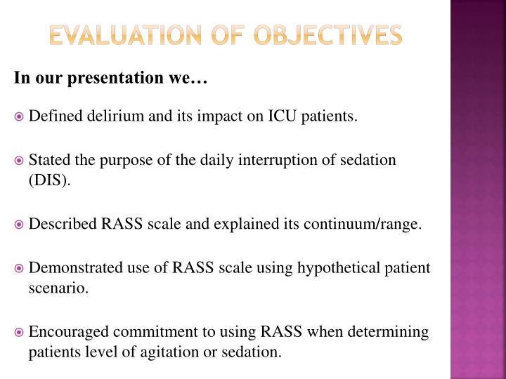 PPT - Richmond Agitation & Sedation Scale PowerPoint Presentation - ID ...