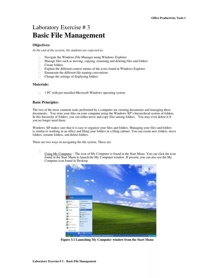 PPT - Laboratory Exercise # 3 – Basic File Management PowerPoint ...