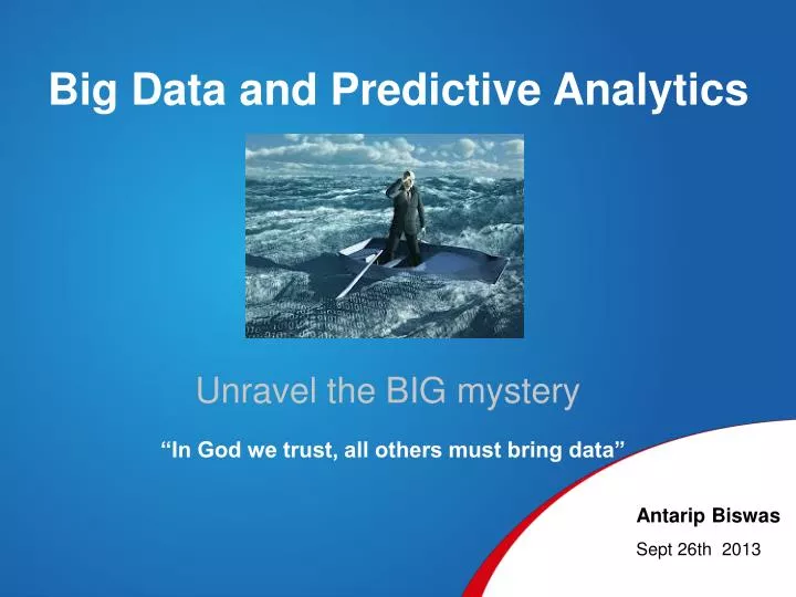 PPT - Big Data and Predictive Analytics PowerPoint Presentation, free download - ID:2371262