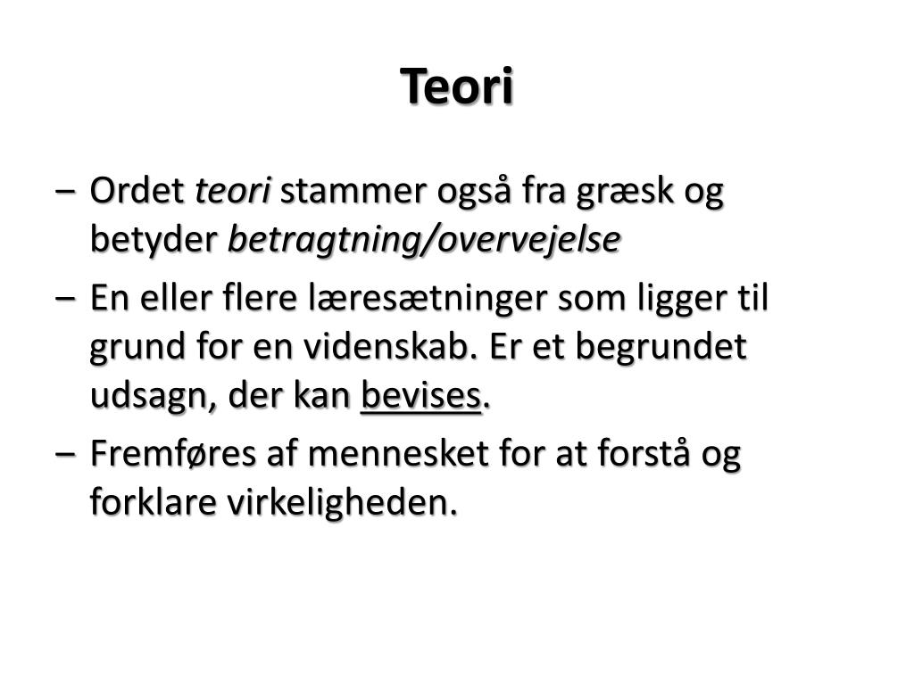 PPT - Videnskabsteori - for begyndere PowerPoint Presentation, free ...