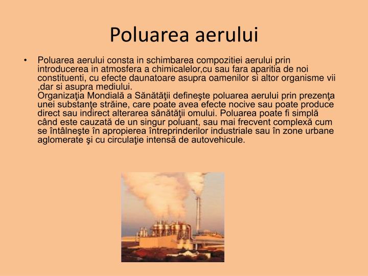 PPT - Proiect : poluarea PowerPoint Presentation - ID:2371867