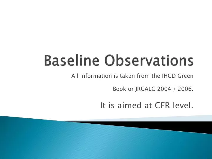PPT - Baseline Observations PowerPoint Presentation, free download - ID ...
