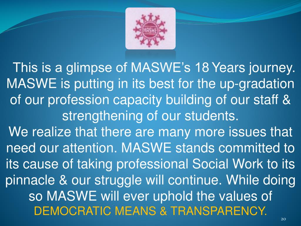 PPT - MAHARASHTRA ASSOCIATION OF SOCIAL WORK EDUCATORS (MASWE ...