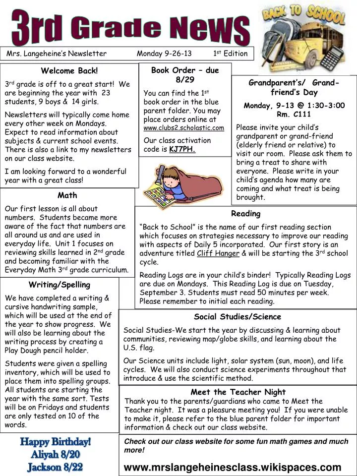 PPT - 3rd Grade News PowerPoint Presentation, free download - ID:2372627