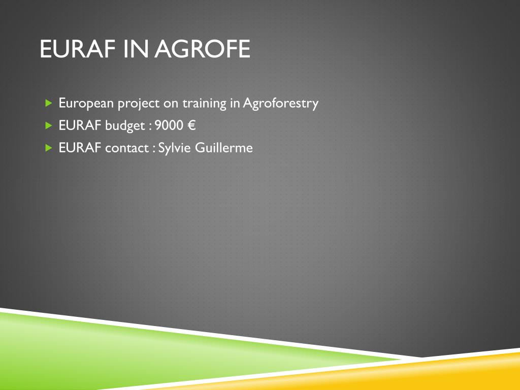 PPT - EURAF European Agroforestry Federation PowerPoint Presentation ...