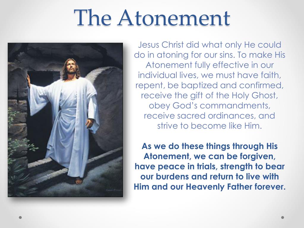 PPT - The Atonement of Jesus Christ PowerPoint Presentation, free ...