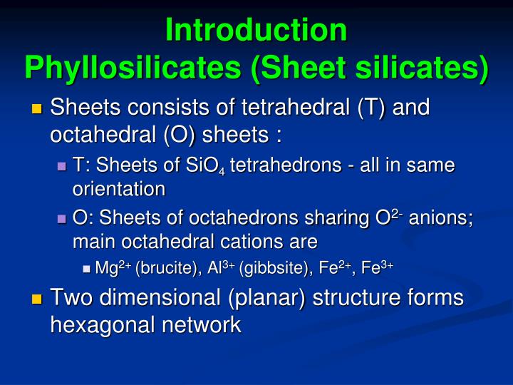 PPT - Chapter 27 The Phyllosilicates PowerPoint Presentation - ID:2373308