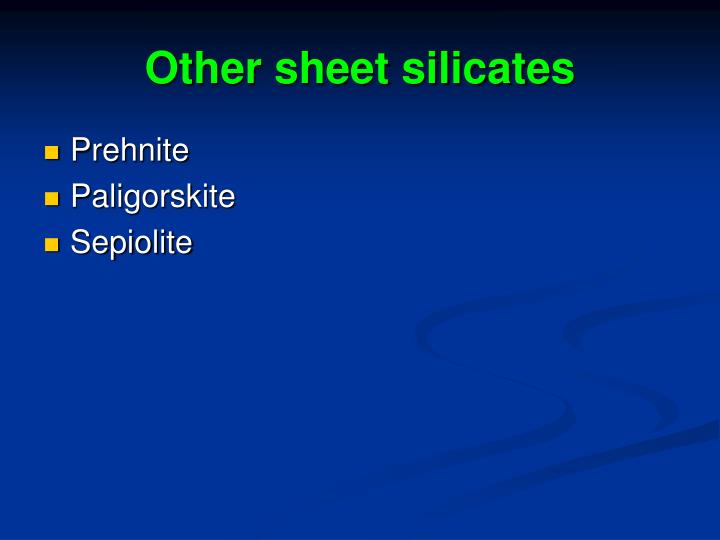 PPT - Chapter 27 The Phyllosilicates PowerPoint Presentation - ID:2373308