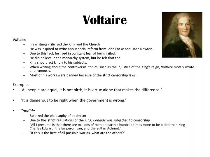 PPT - Voltaire PowerPoint Presentation, free download - ID:2373373