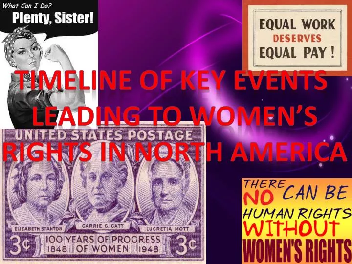 PPT - Timeline of key events Leading to Women’s Rights in north America ...