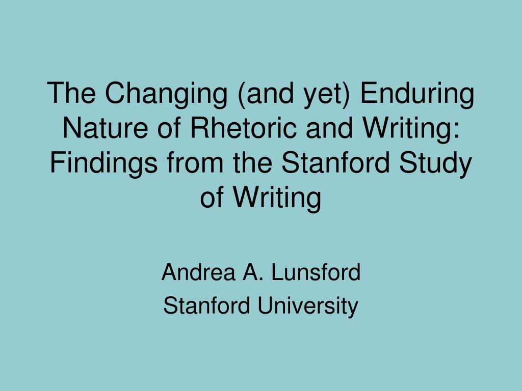 PPT - Andrea A. Lunsford Stanford University PowerPoint Presentation ...