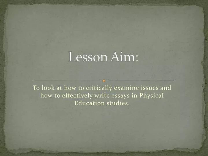 PPT - Lesson Aim: PowerPoint Presentation, free download - ID:2375131