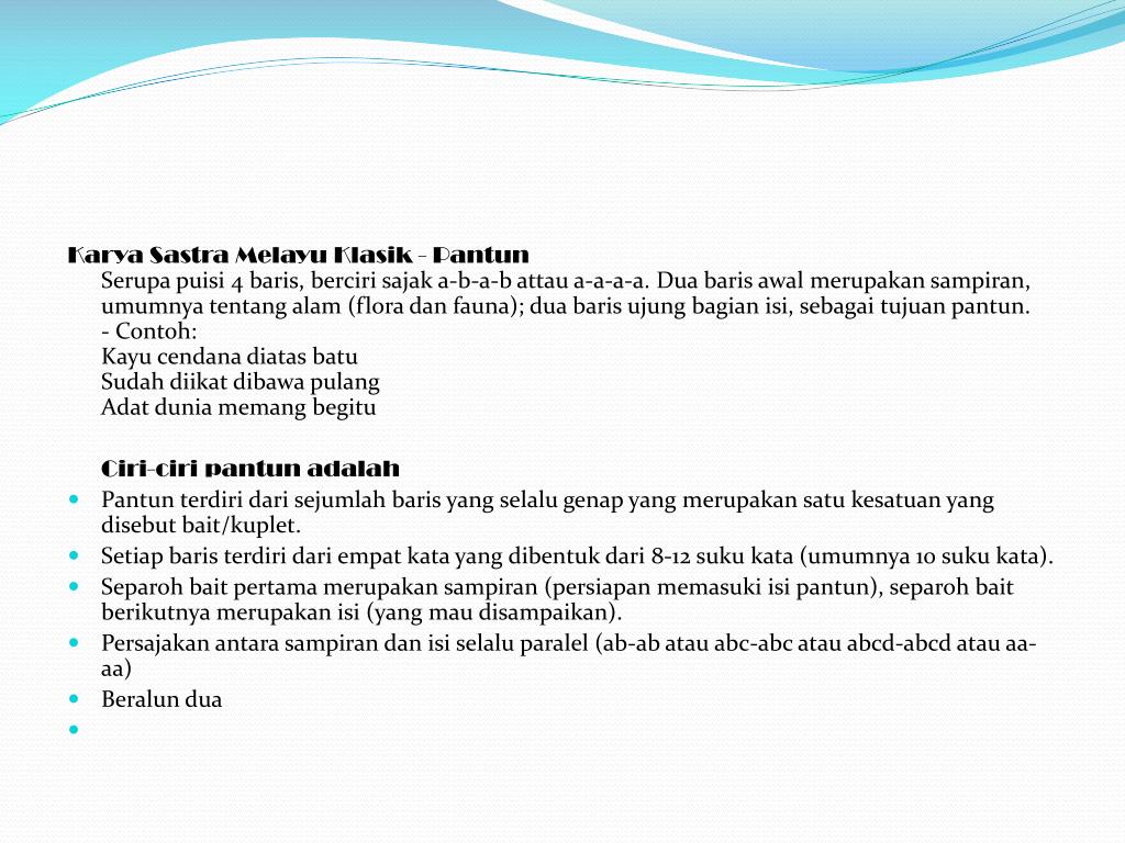 PPT - Bentuk-bentuk Karya Sastra Melayu Klasik PowerPoint Presentation ... PPT - Bentuk-bentuk Karya Sastra Melayu Klasik PowerPoint Presentation ...