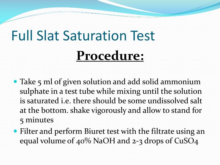 PPT - Salt Saturation Test PowerPoint Presentation - ID:2375953