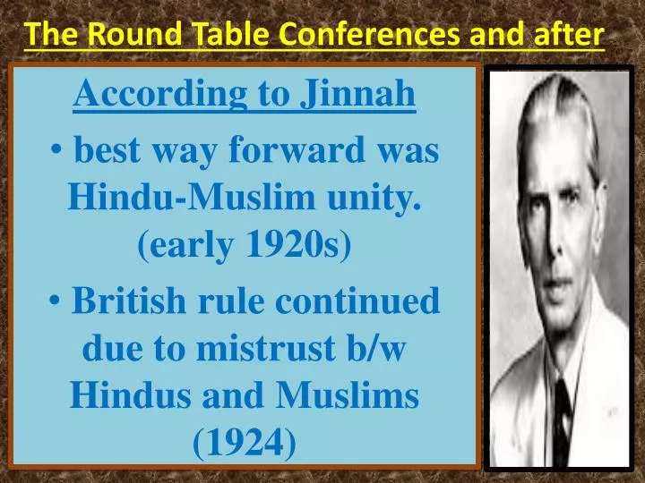 PPT - The Round Table Conferences and after PowerPoint Presentation ...